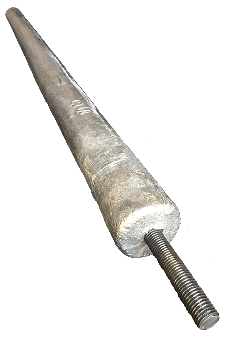 3x60 Aluminum Anode with 3/4 Threaded Core 6" Both Ends – Cathodic ...