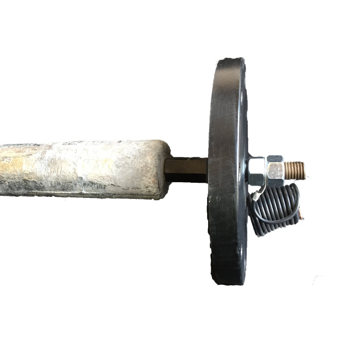 3" x 60" Extruded Aluminum Anode w/ 4"-150# Blind Flange 10ft pig tail ...